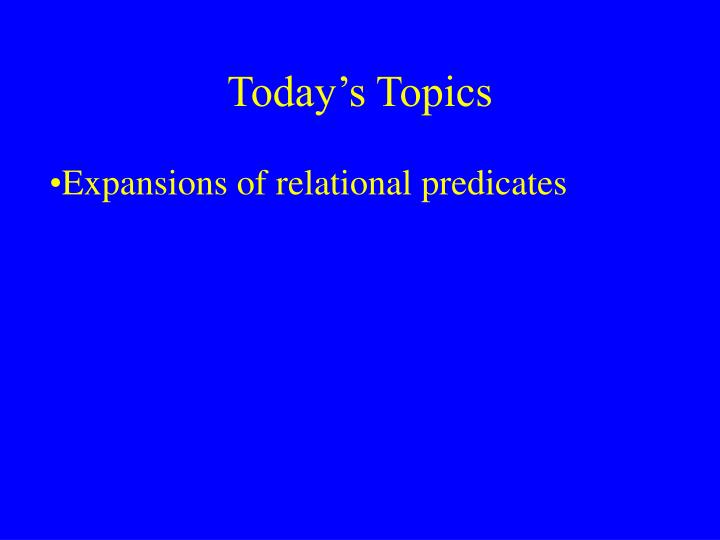 PPT - Today’s Topics PowerPoint Presentation, free download - ID:3328616