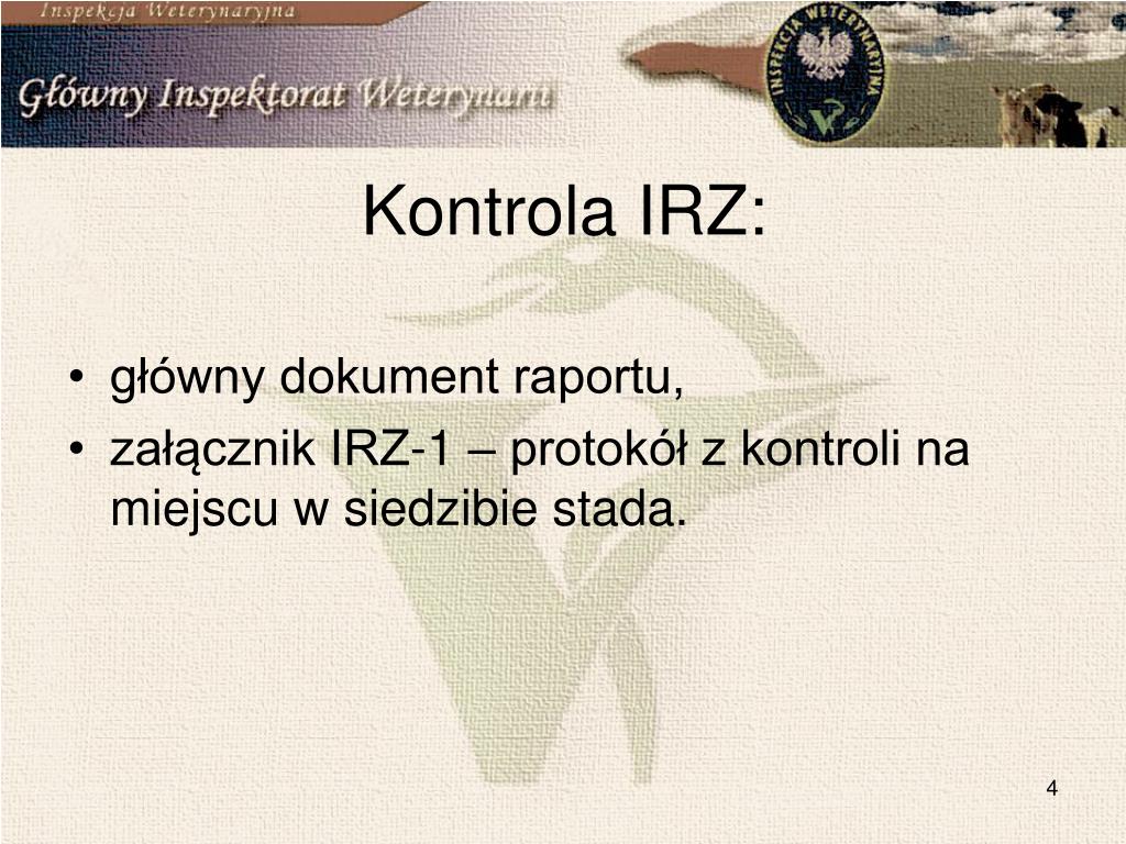 PPT - Zasady wypełniania ujednoliconego raportu do kontroli CC oraz IRZ PowerPoint Presentation ...