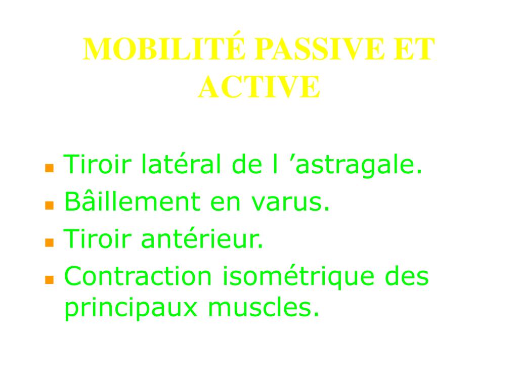 PPT - ENTORSE DU LLE DE LA CHEVILLE PowerPoint Presentation, free ...
