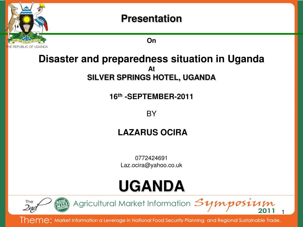 PPT - Presentation On Disaster and preparedness situation in Uganda At ...