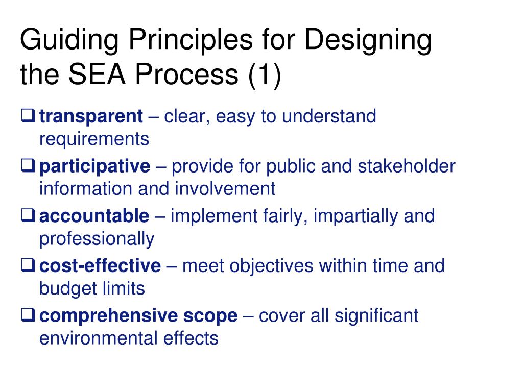 PPT - Strategic Environmental Assessment (SEA) and the Planning Process ...
