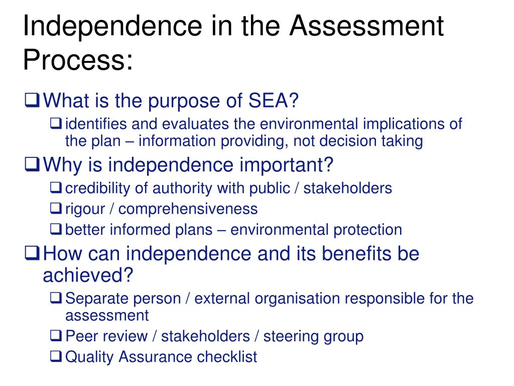 PPT - Strategic Environmental Assessment (SEA) and the Planning Process ...