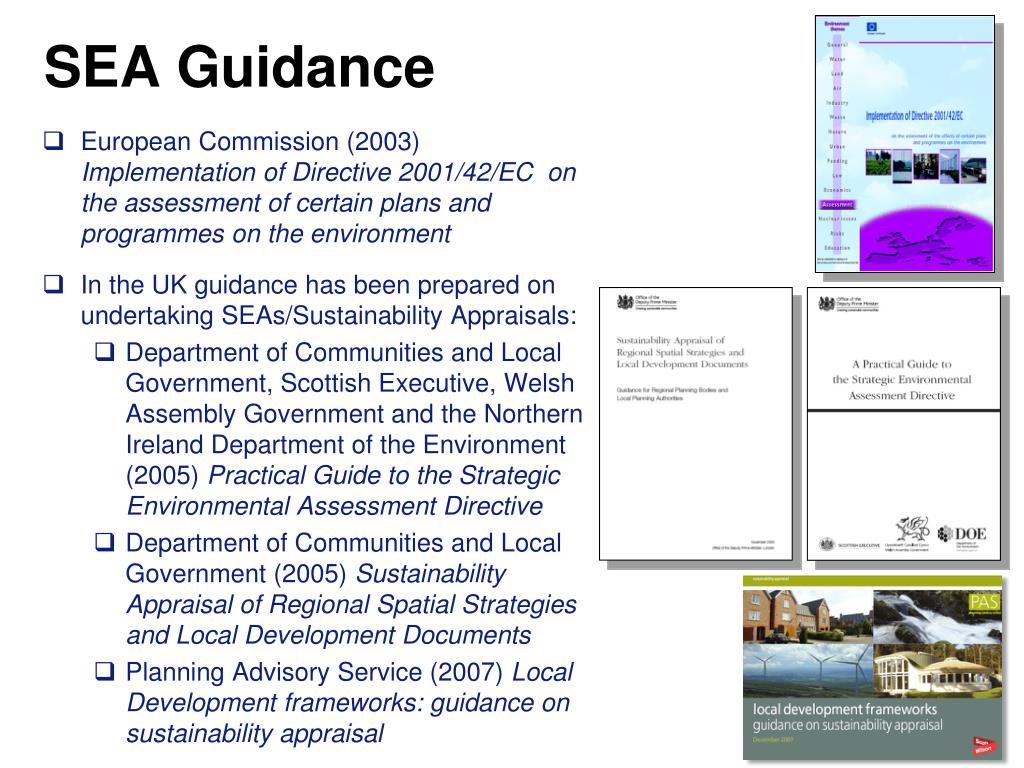 PPT - Strategic Environmental Assessment (SEA) and the Planning Process ...