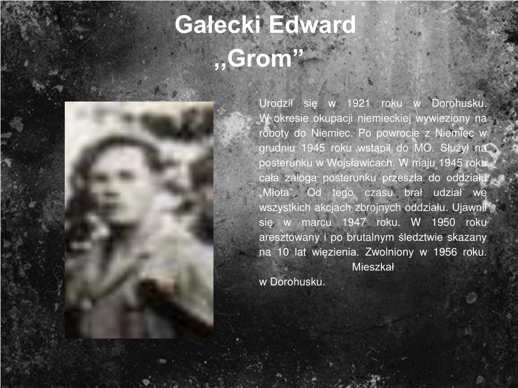 PPT - Chełmscy "Żołnierze Wyklęci" - wybrane sylwetki PowerPoint ...