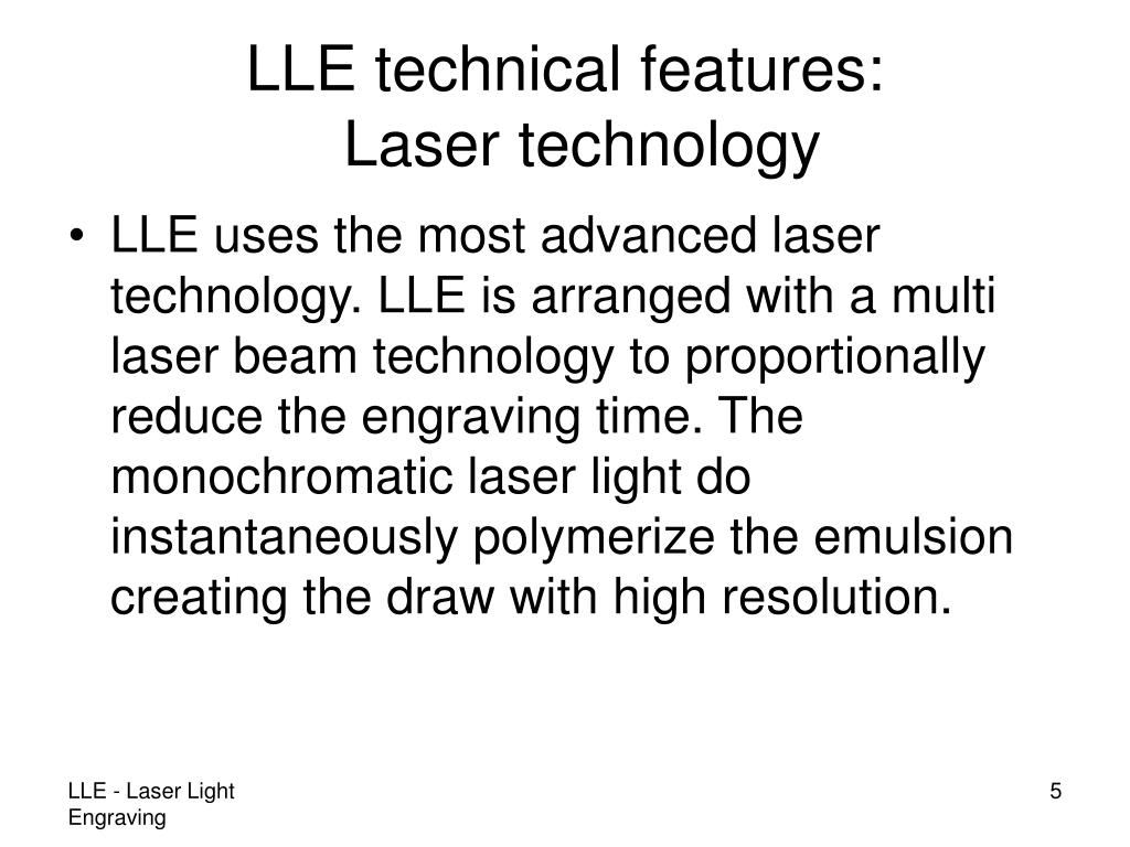 PPT - LLE – Laser Light Engraving Laser Engraving system PowerPoint ...