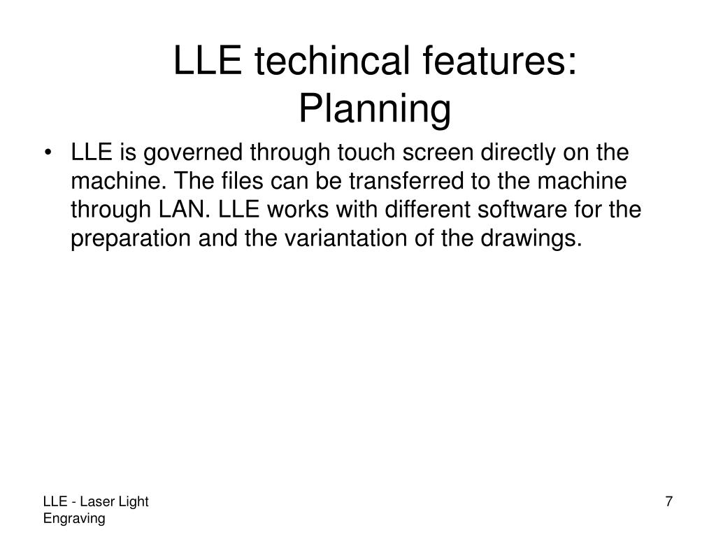 PPT - LLE – Laser Light Engraving Laser Engraving system PowerPoint ...