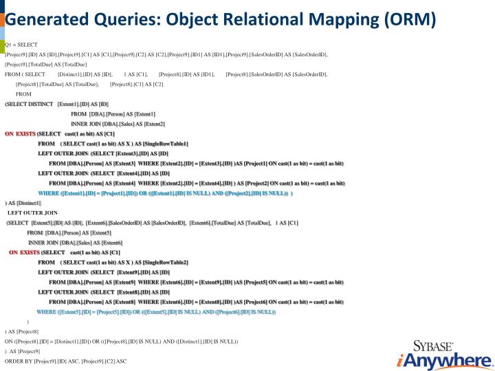 PPT - Generated Queries: Object Relational Mapping (ORM) PowerPoint ...