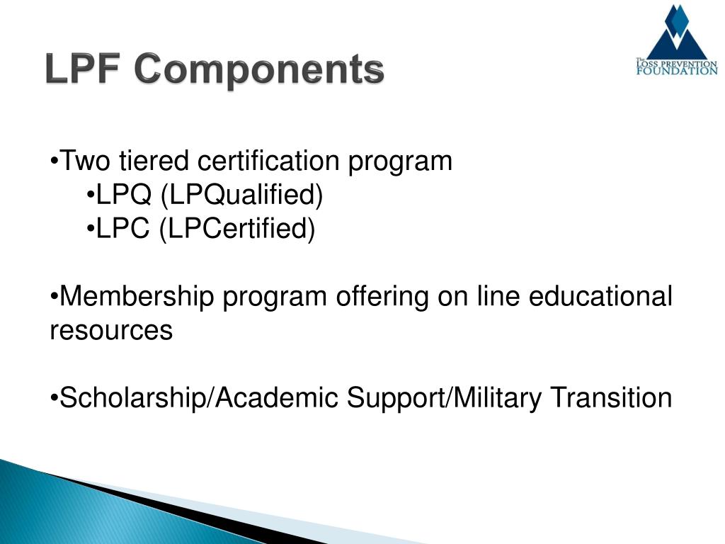 PPT - Loss Prevention Education & Certification NIOSH/NORA Conference ...