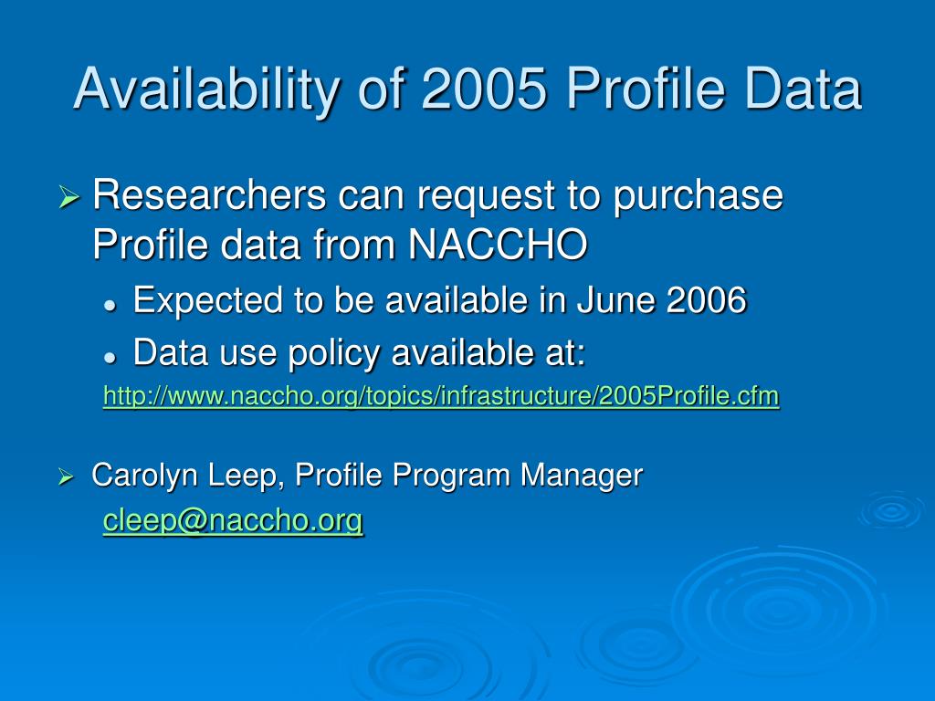 PPT - National Profile of Local Health Departments Public Health ...