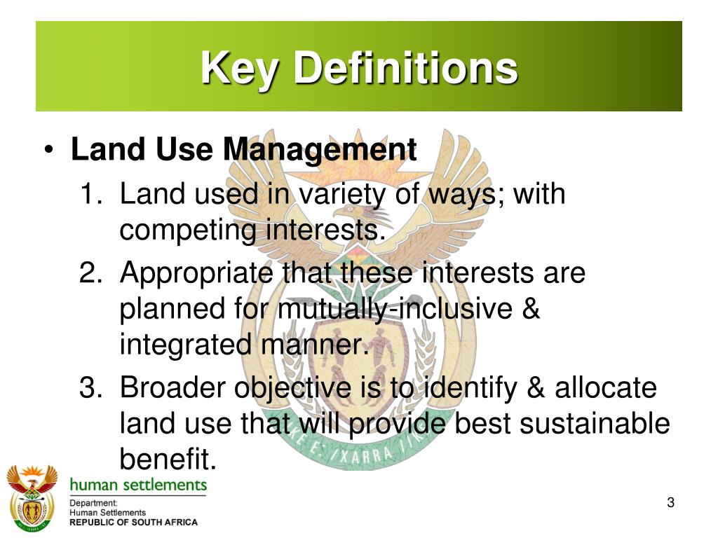 PPT - SPATIAL PLANNING & LAND USE MANAGEMENT BILL Human Settlements ...