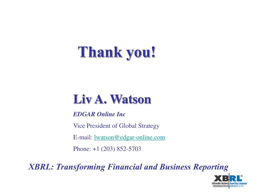 PPT - Presented by : Liv A. Watson Vice President of Global Strategy ...