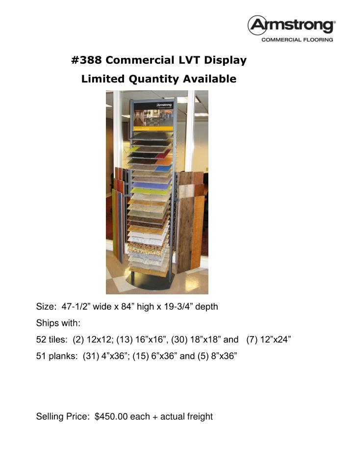 PPT - #388 Commercial LVT Display Limited Quantity Available PowerPoint ...