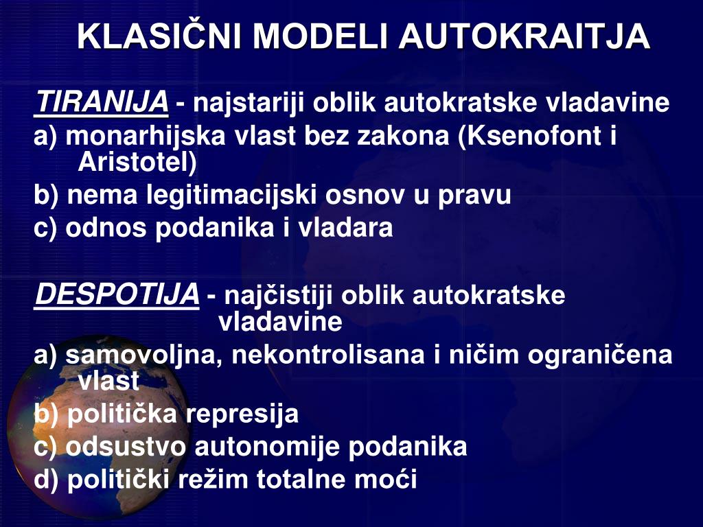 PPT - SAVREMENI NEDEMOKRATSKI RE ŽIMI NASILJA PowerPoint Presentation ...