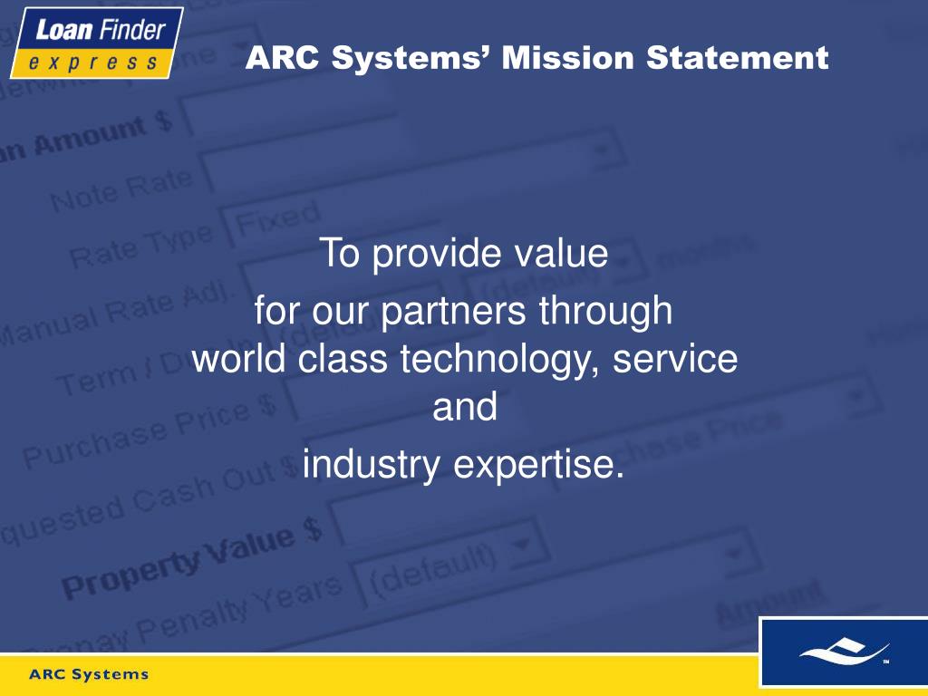 PPT - ARC Systems 2600 Via Fortuna #500 Austin, Texas 78746 (512) 892 ...