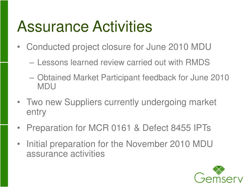 PPT - Retail Market Assurance Services for the Irish Electricity Market ...