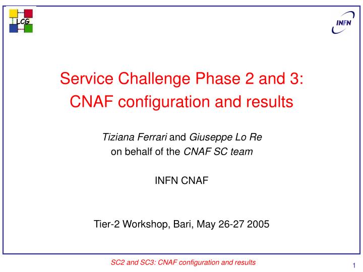 PPT - Service Challenge Phase 2 and 3: CNAF configuration and results ...