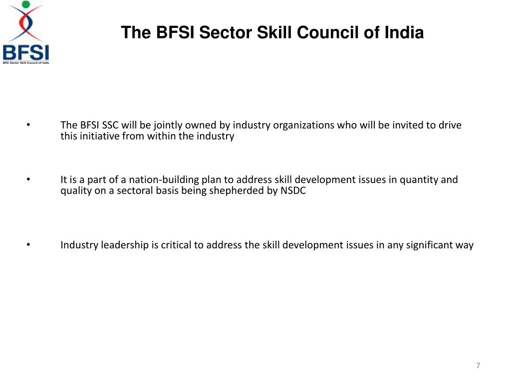 PPT - The BFSI Sector Skill Council of India (BFSI SSC) M B N RAO ...