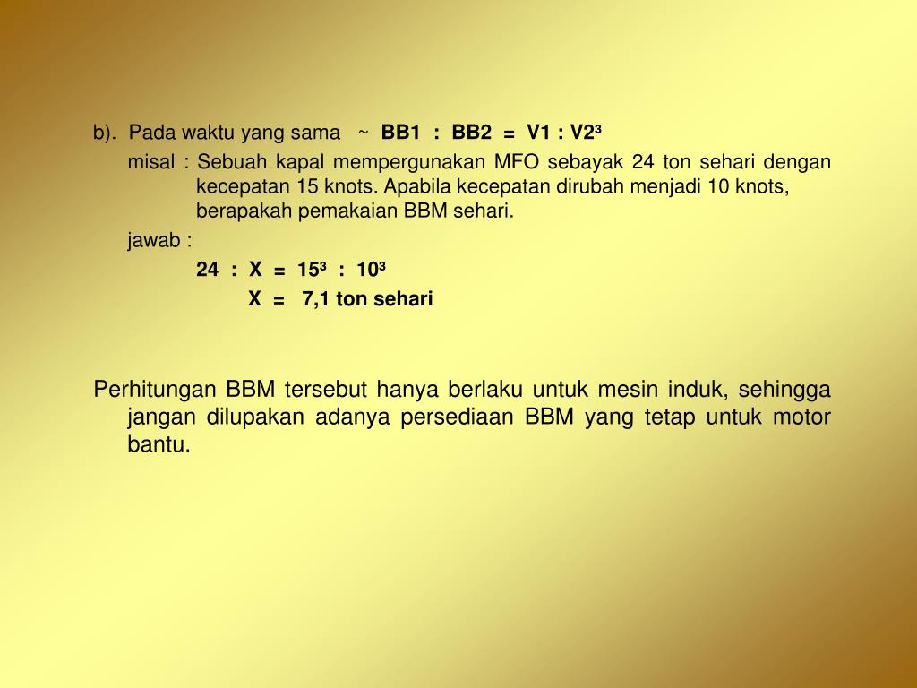 PPT - PEMANFAATAN BAHAN BAKAR 1. Main Engine (mesin induk, ketel induk ...