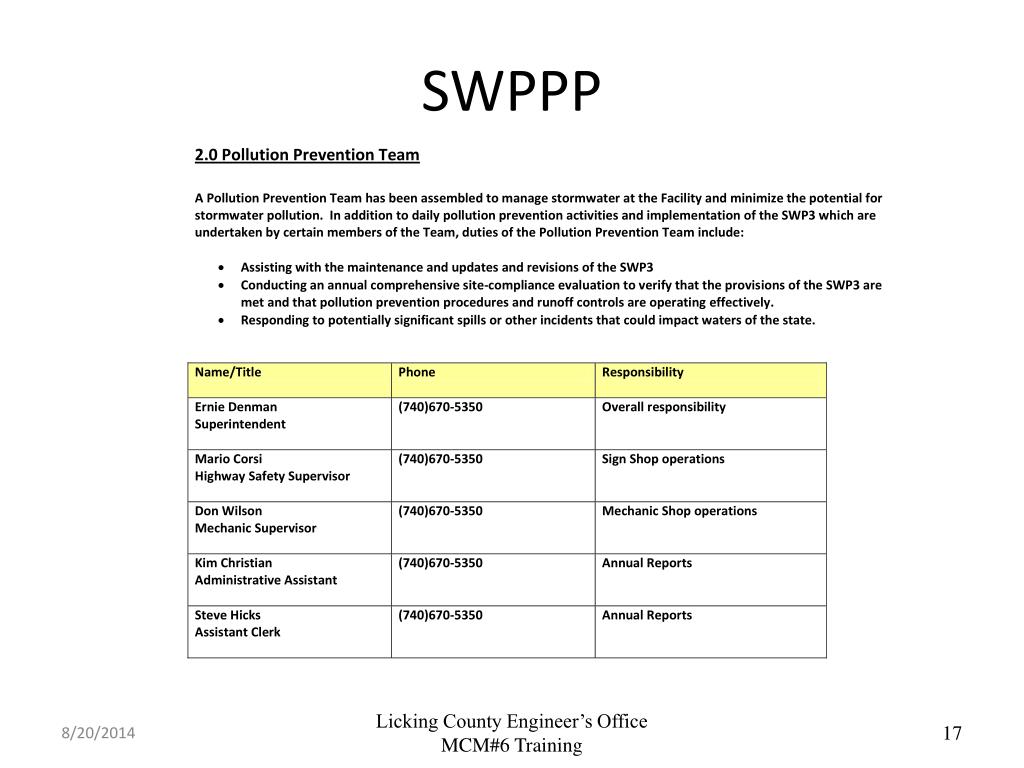PPT - MCM#6 – Pollution Prevention/Good Housekeeping for Municipal ...