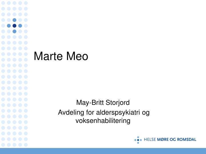 PPT - Marte Meo PowerPoint Presentation, free download - ID:3335432