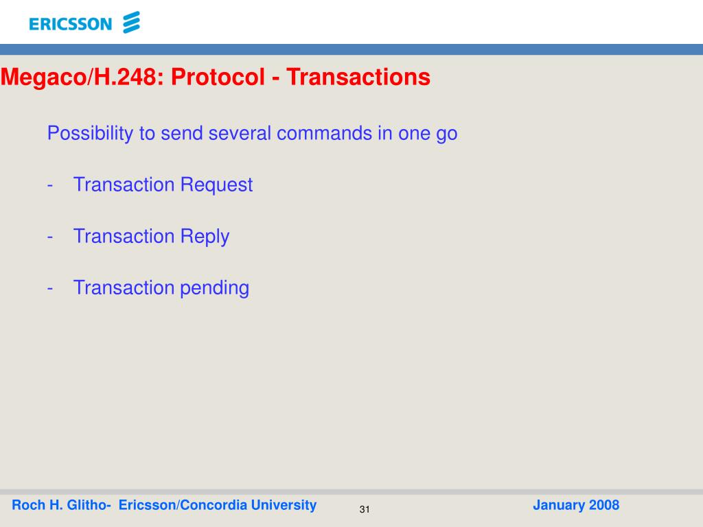 PPT - H.323, Megaco/H.248 and Soft-Switches PowerPoint Presentation ...