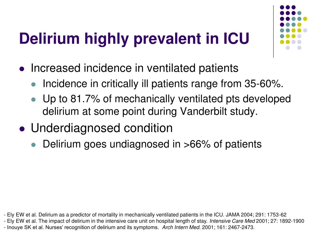 PPT - Management of Sedation and Delirium in Ventilated ICU Patients ...