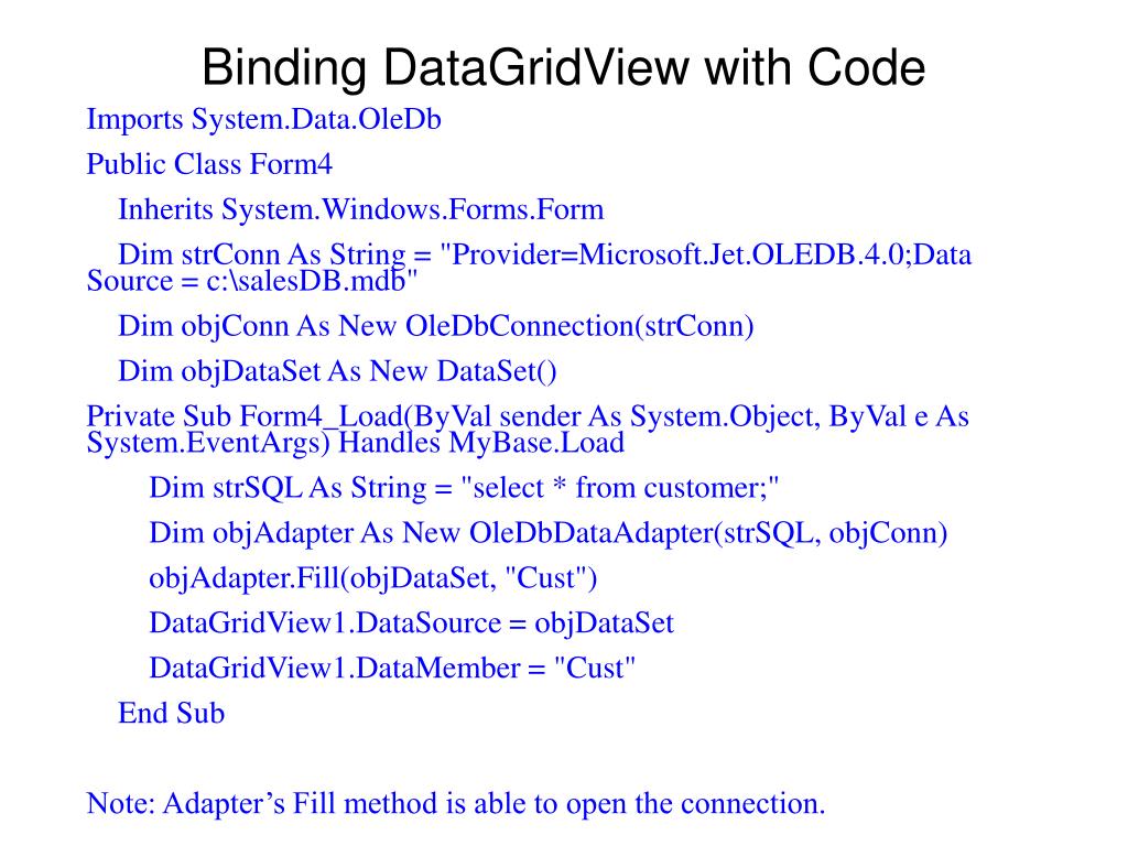 Ppt Coding Ado Dataset Objects Powerpoint Presentation Free Download Id 3335852