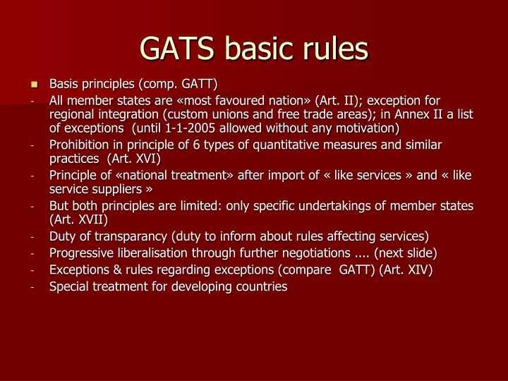 PPT - The GATT/WTO system PowerPoint Presentation - ID:3335979
