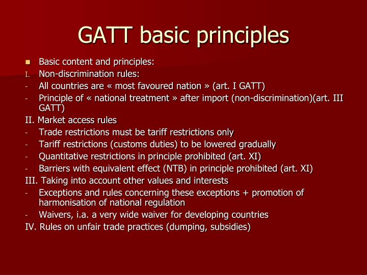 PPT - The GATT/WTO system PowerPoint Presentation - ID:3335979