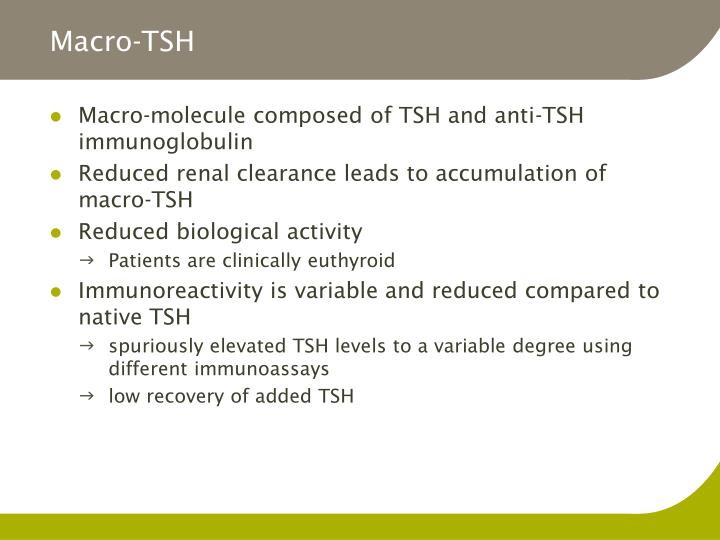 PPT - Macro-TSH and endogeneous antibody interference in immunoassays ...