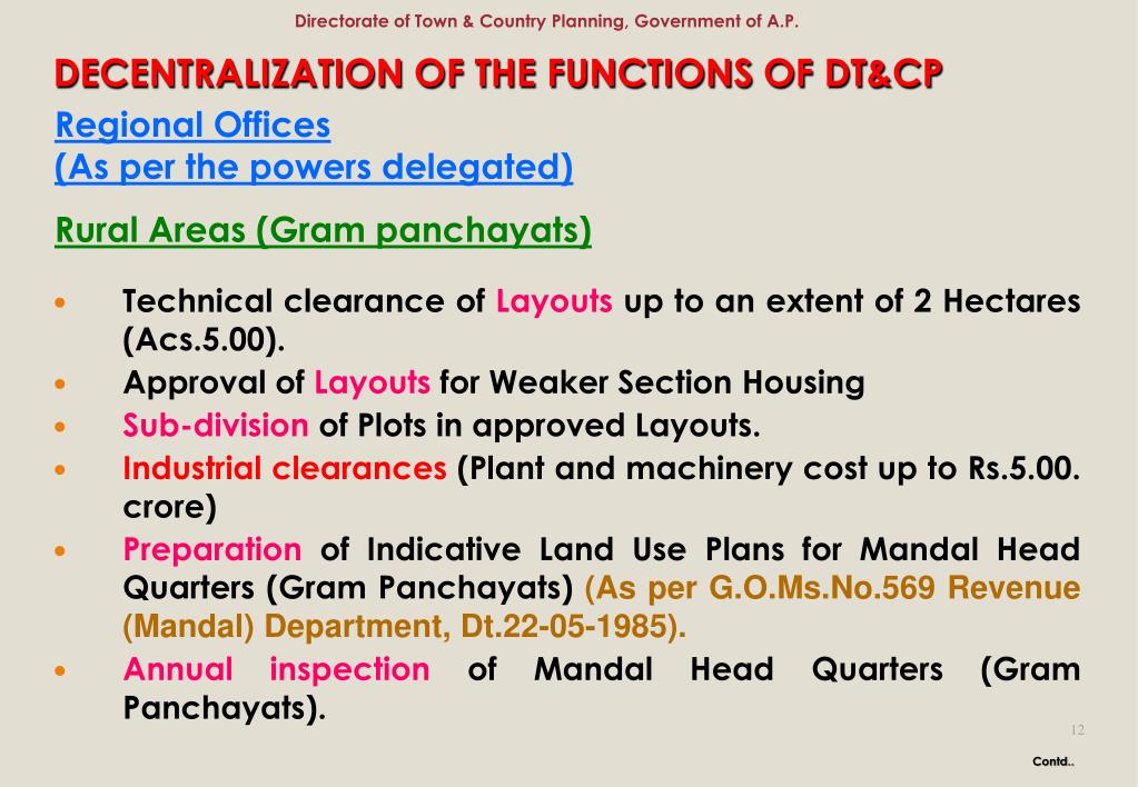 PPT - DIRECTORATE OF TOWN AND COUNTRY PLANNING Government of Andhra ...