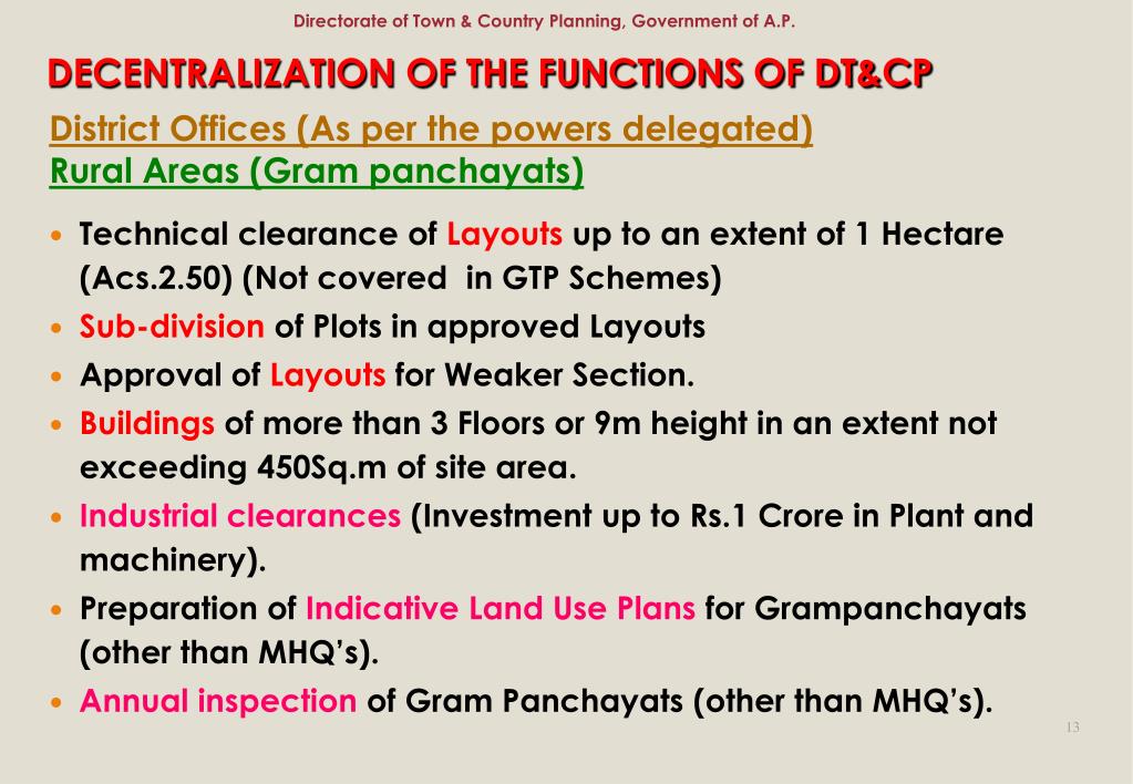 PPT - DIRECTORATE OF TOWN AND COUNTRY PLANNING Government of Andhra ...