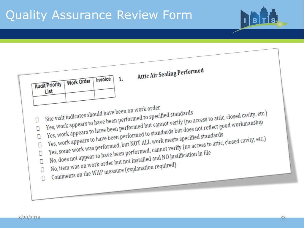 PPT - Indiana Weatherization National Quality Assurance Review Webinar ...