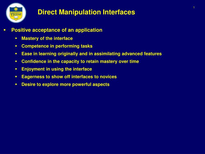 PPT - Direct Manipulation Interfaces PowerPoint Presentation, free download - ID:3337401