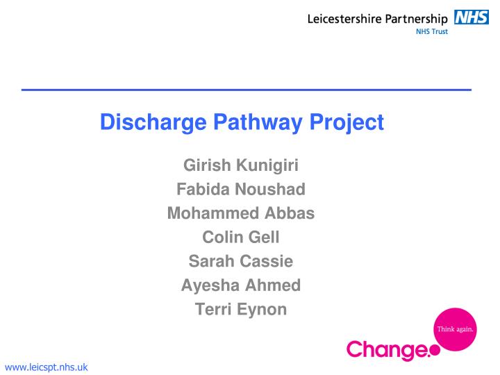 PPT - Discharge Pathway Project PowerPoint Presentation, free download ...