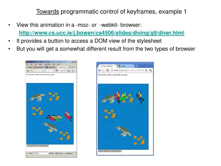 PPT - Towards programmatic control of keyframes, example 1 PowerPoint ...