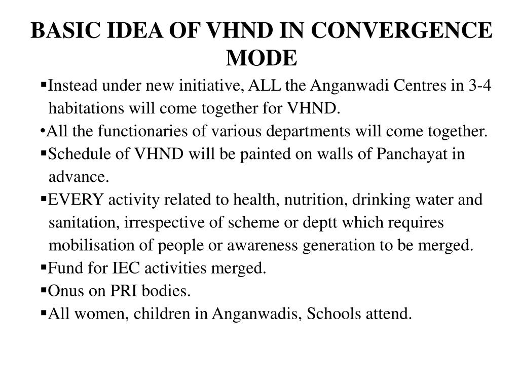 PPT - VILLAGE HEALTH AND NUTRITION DAY IN COMPLETE CONVERGENCE MODE ...