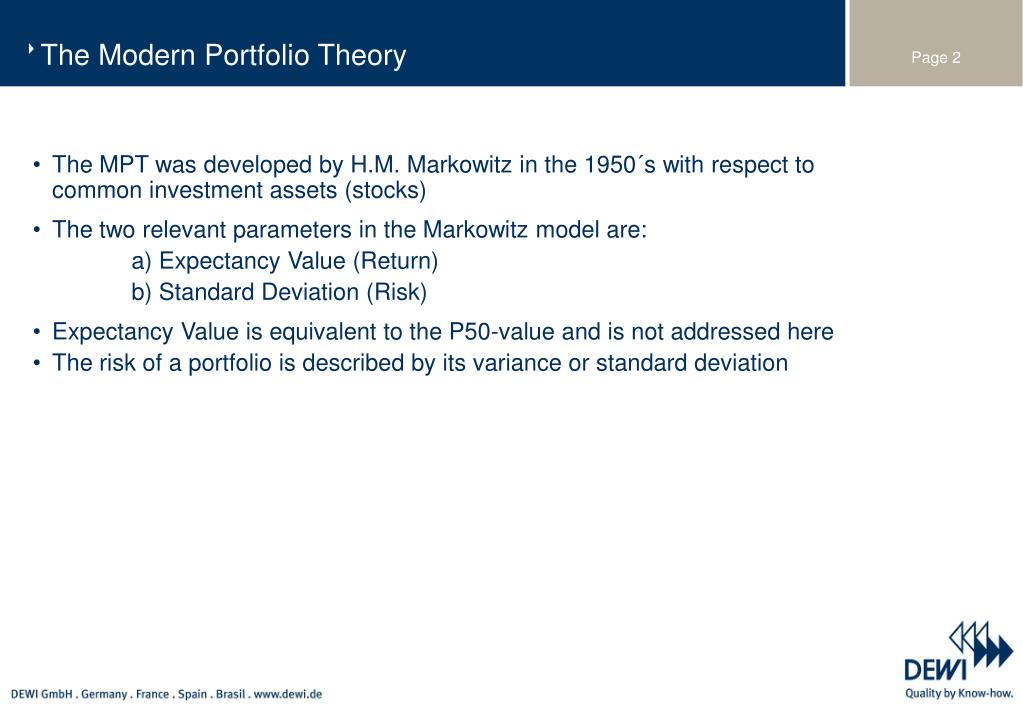 PPT - Applying Modern Portfolio Theory to Enhance Wind Farm Financing ...