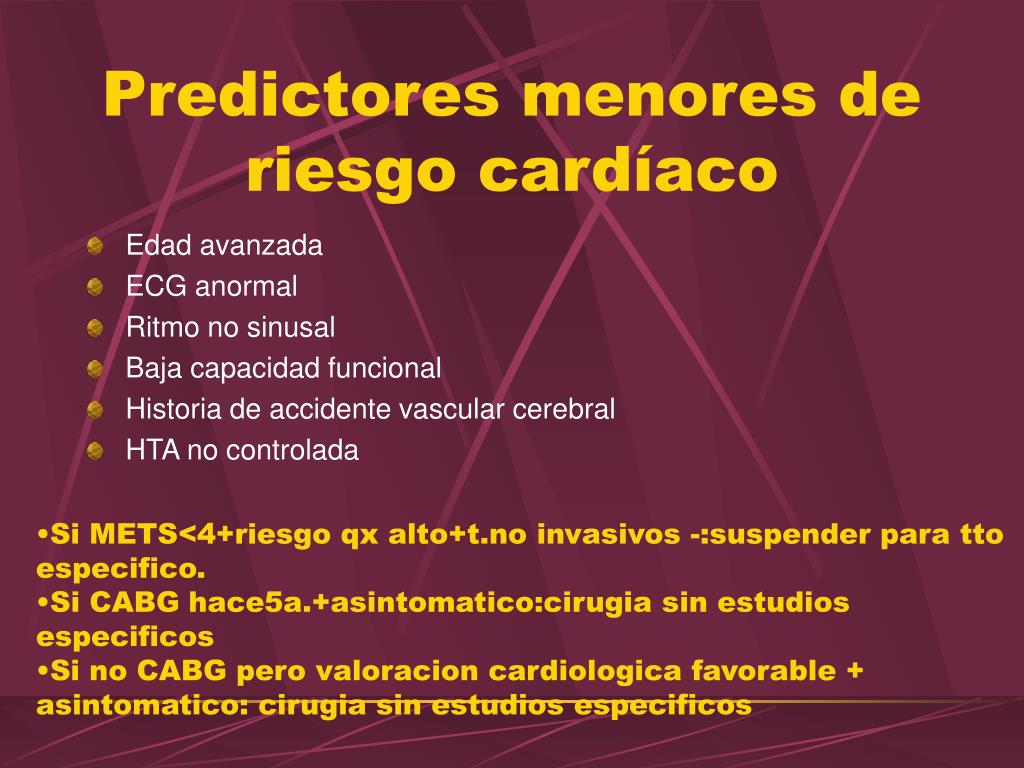 PPT - ANESTESIA EN PACIENTE CARDIOPATA EN CIRUGIA NO CARDIACA ...