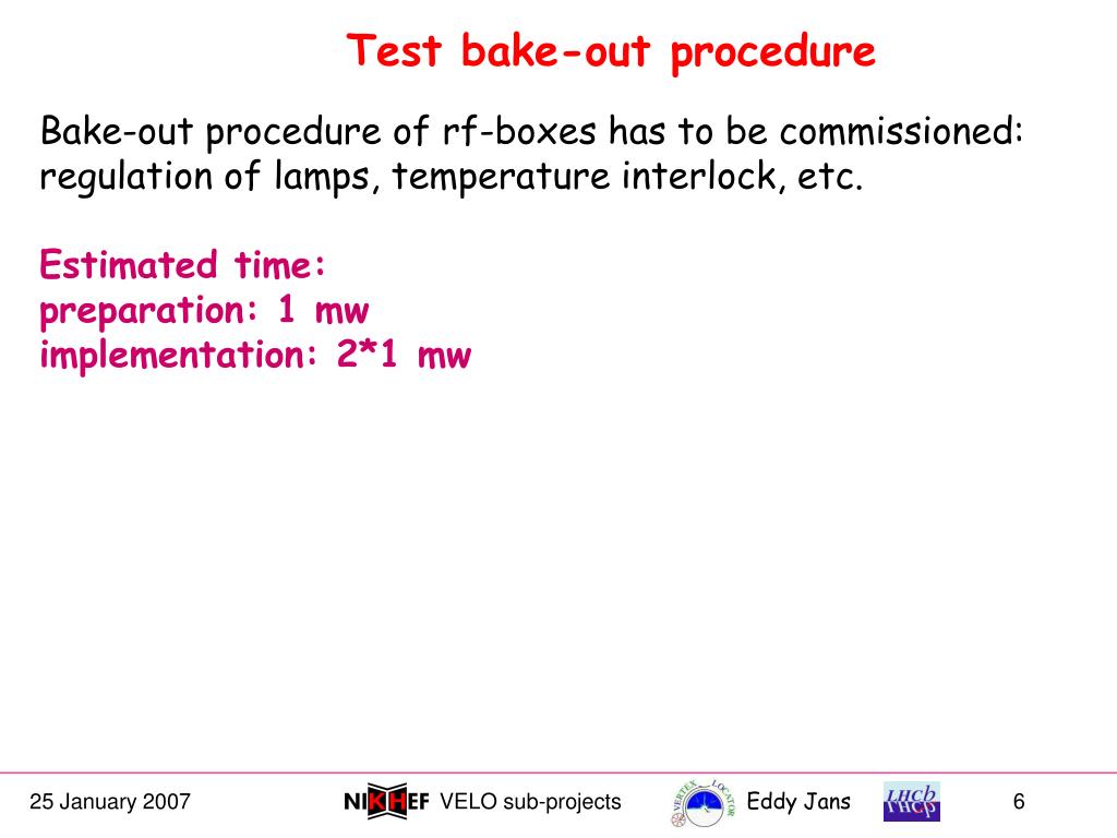 PPT - VELO-meeting January 25, 2007 PowerPoint Presentation, free ...