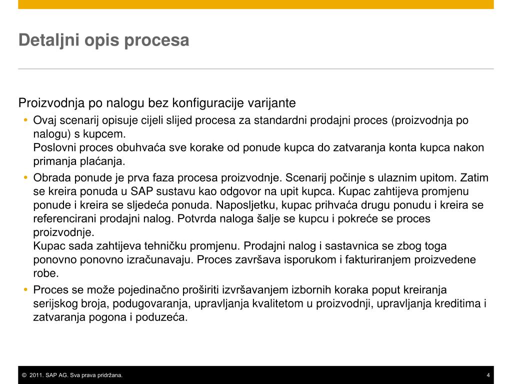 PPT - Proizvodnja po nalogu bez konfiguracije varijante PowerPoint ...