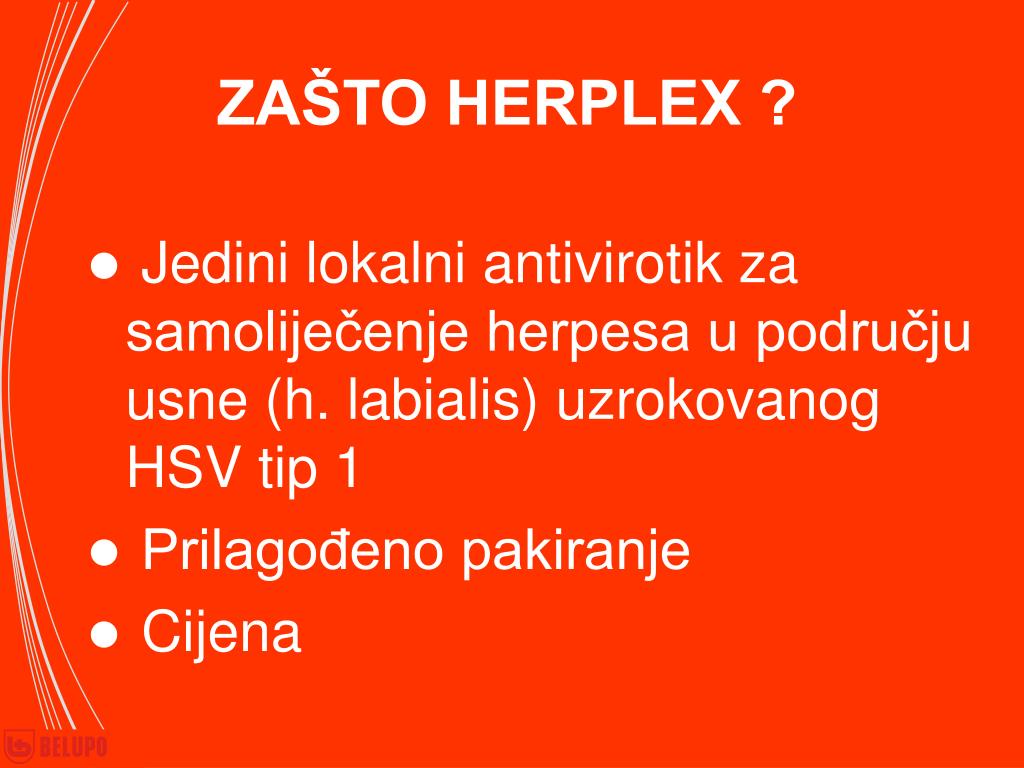 PPT - HERPLEX -učinkovito liječenje herpesa- MUO, 18.05.06. PowerPoint ...