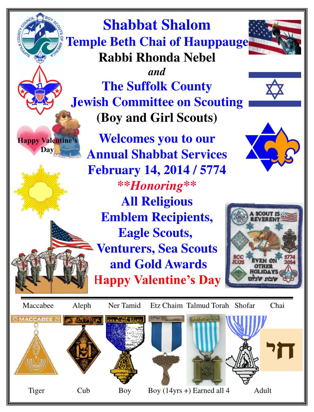 PPT - Friday Evening Scout Shabbat Services Page 722-Shalom Aleychem