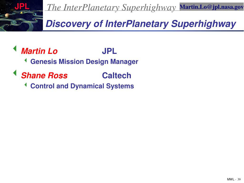 PPT - Jet Propulsion Laboratory, California Institue of Technology ...