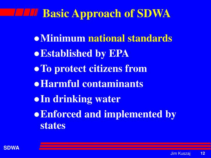 PPT - Safe Drinking Water Act (“SDWA”) PowerPoint Presentation - ID:3340349