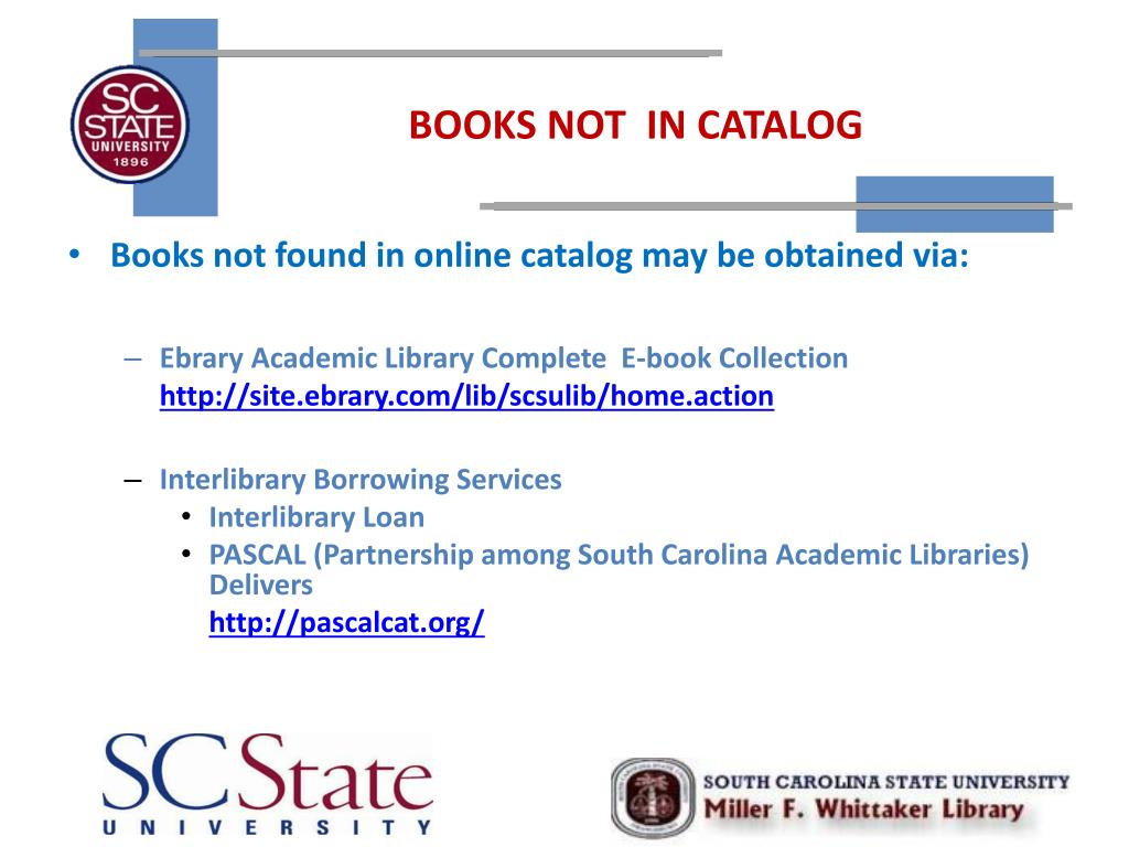 PPT - Miller F. Whittaker Library South Carolina State University ...