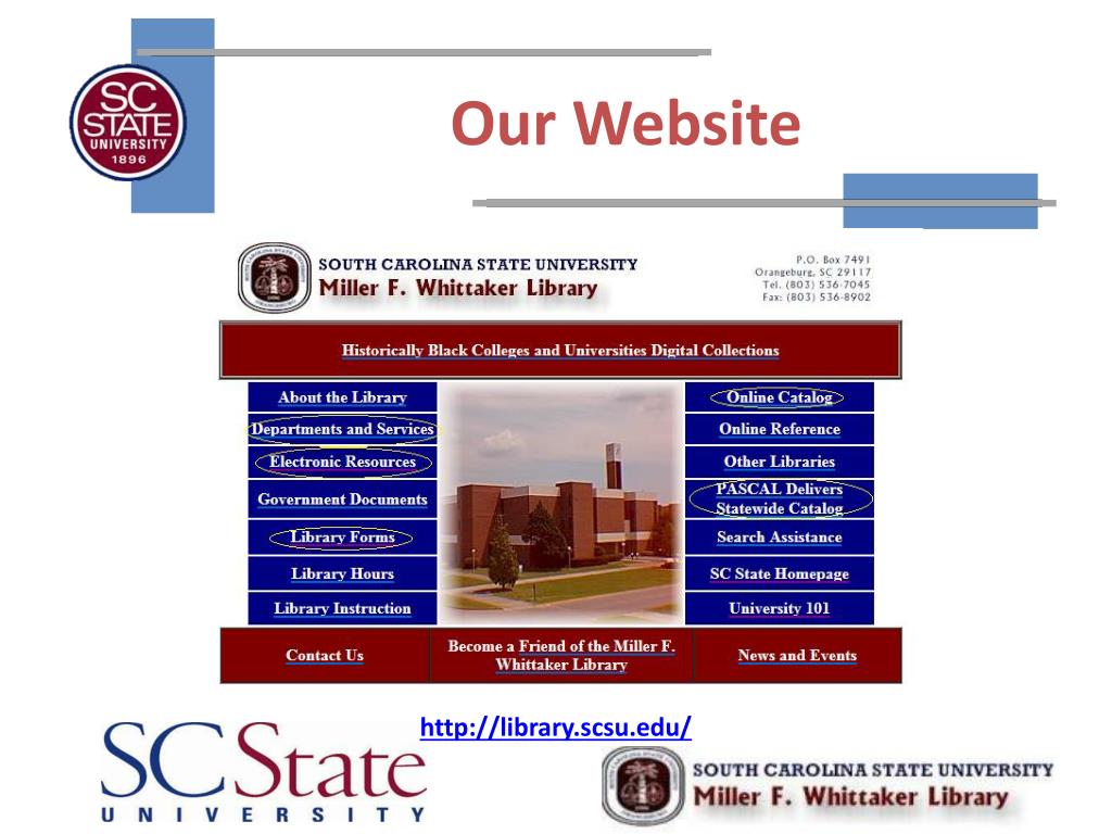 PPT - Miller F. Whittaker Library South Carolina State University ...