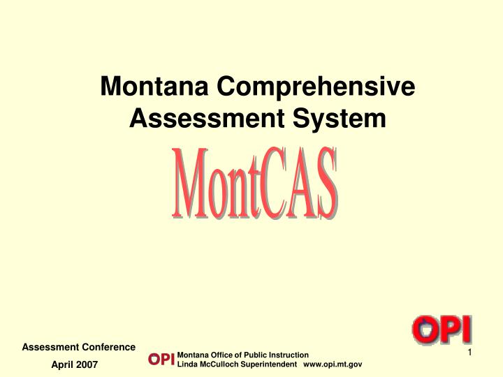 PPT - Montana Comprehensive Assessment System PowerPoint Presentation ...