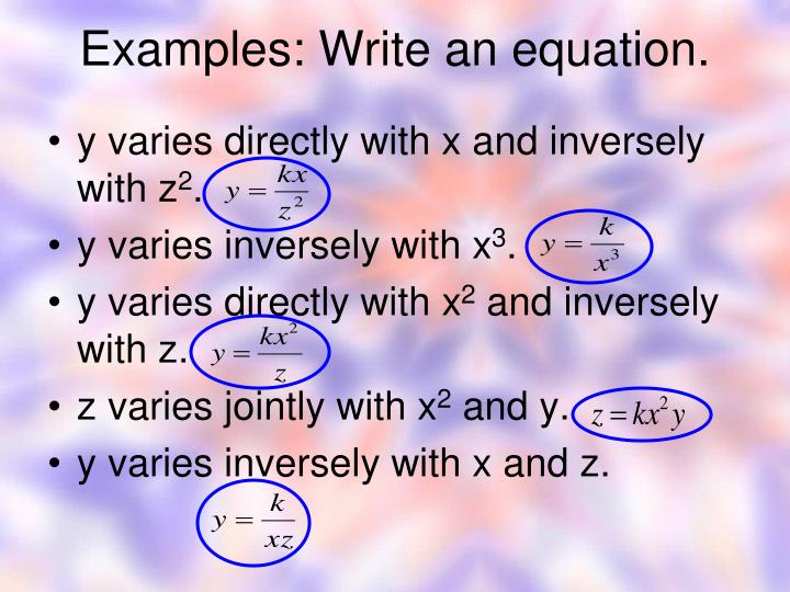 PPT - 5.1 Inverse & Joint Variation PowerPoint Presentation - ID:3341246