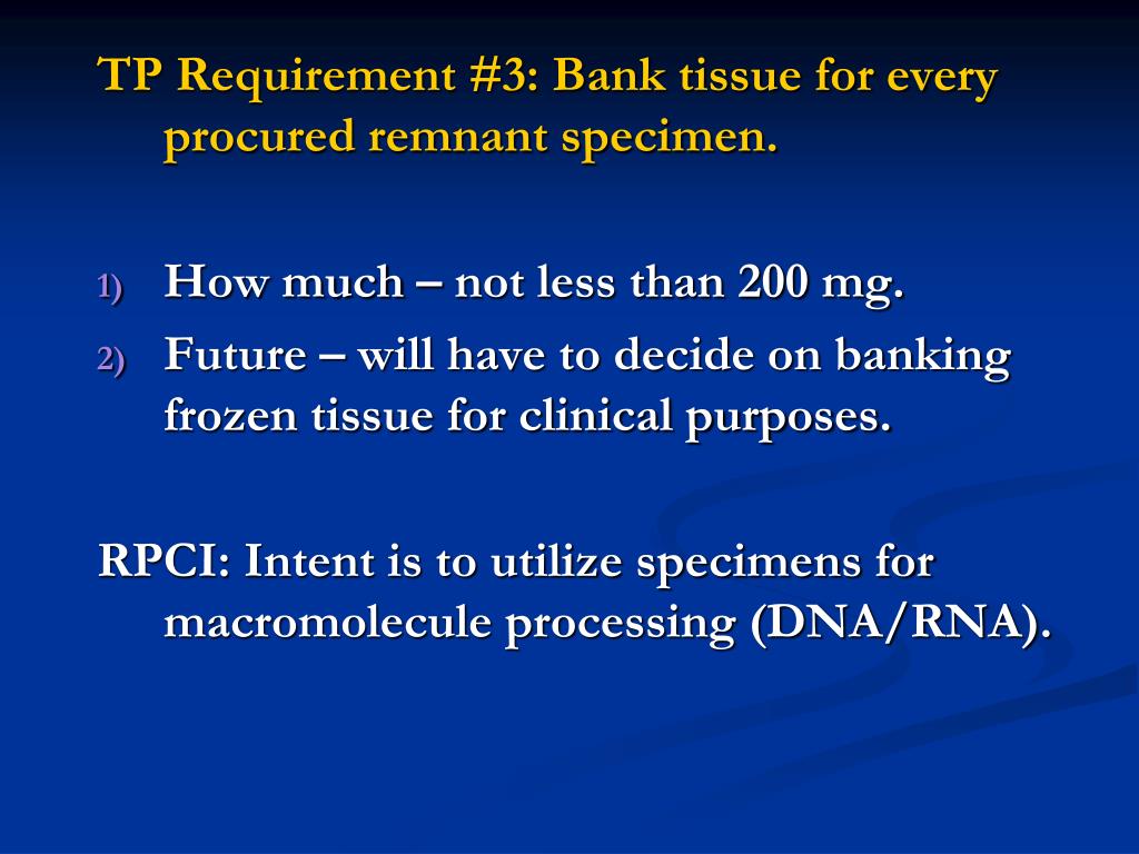 PPT - TISSUE PROCUREMENT AT CANCER CENTERS PowerPoint Presentation ...